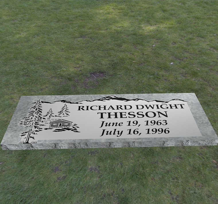 Ledger 6" Large Headstone - Headstone App