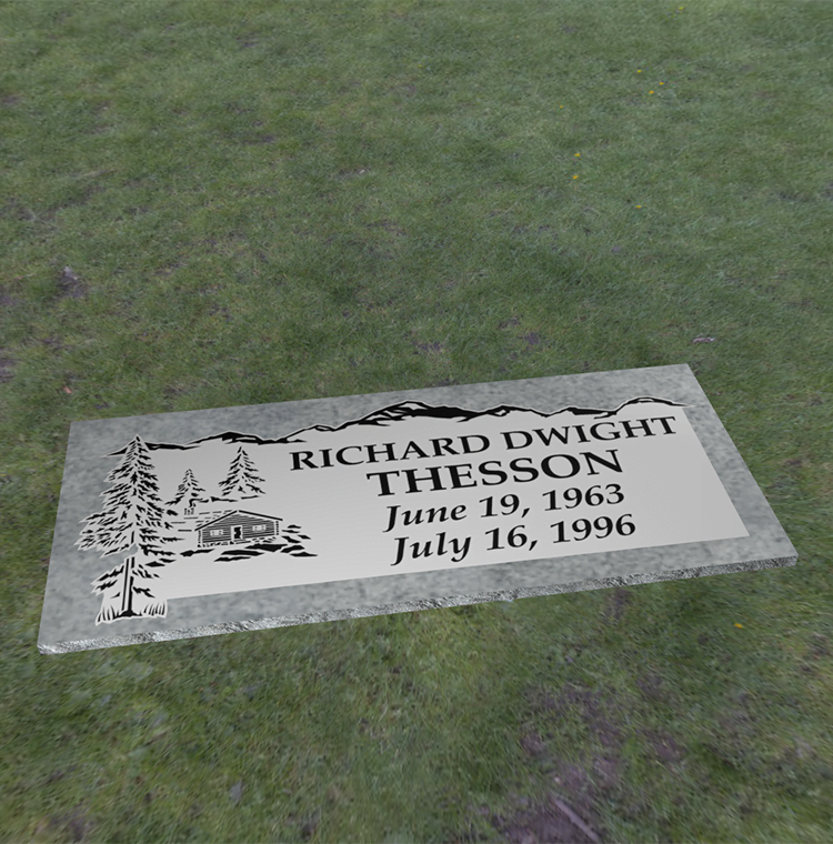 Ledger 4" Small Headstone - Headstone App